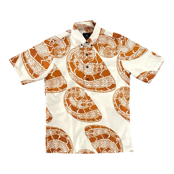 Kalaʻionāmoku Pullover Aloha Shirt- Natural – Sig Zane Designs